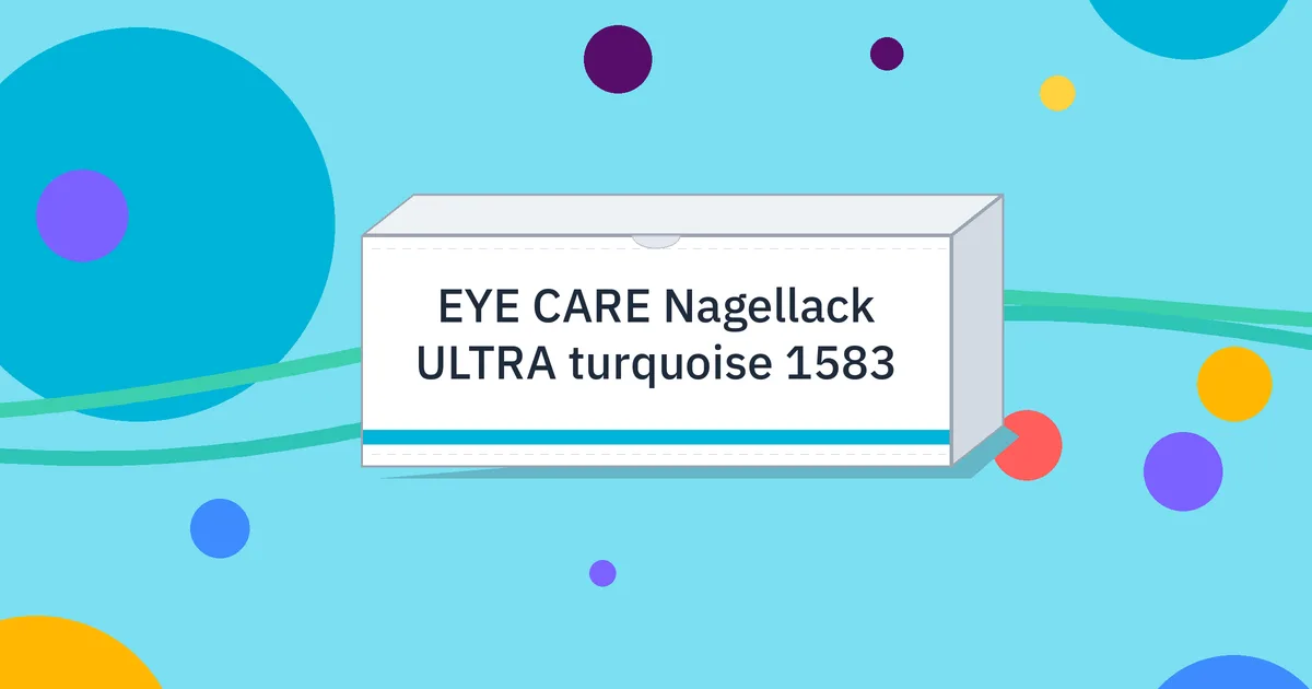 Symbolbild: Packung mit der Aufschrift EYE CARE Nagellack ULTRA turquoise 1583 (PZN 20582754) – Verfügbarkeit und Bezug in Apotheken in Frankfurt am Main