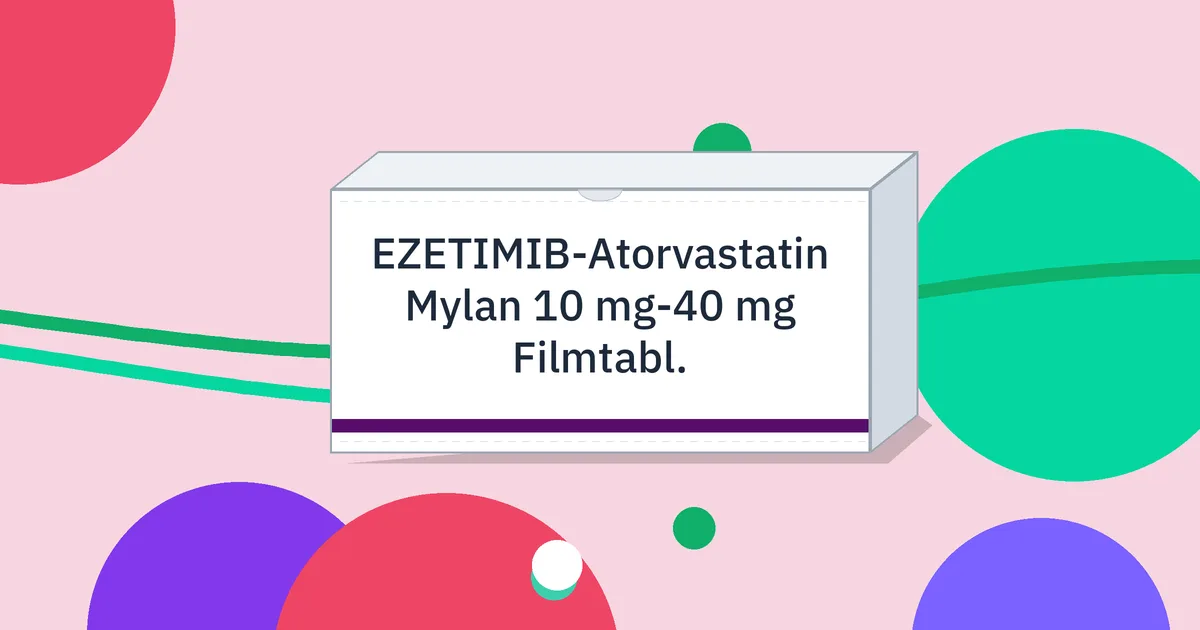 Symbolbild: Packung mit der Aufschrift EZETIMIB-Atorvastatin Mylan 10 mg-40 mg Filmtabl. (PZN 17925185) – Verfügbarkeit und Bezug in Apotheken in Frankfurt am Main