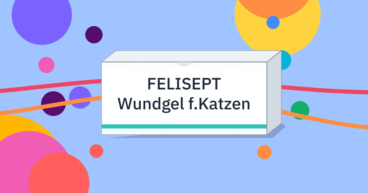 Symbolbild: Packung mit der Aufschrift FELISEPT Wundgel f.Katzen (PZN 18111556) – Verfügbarkeit und Bezug in Apotheken in Frankfurt am Main