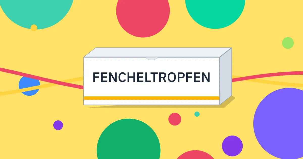 Symbolbild: Packung mit der Aufschrift FENCHELTROPFEN (PZN 10974720) – Verfügbarkeit und Bezug in Apotheken in Frankfurt am Main