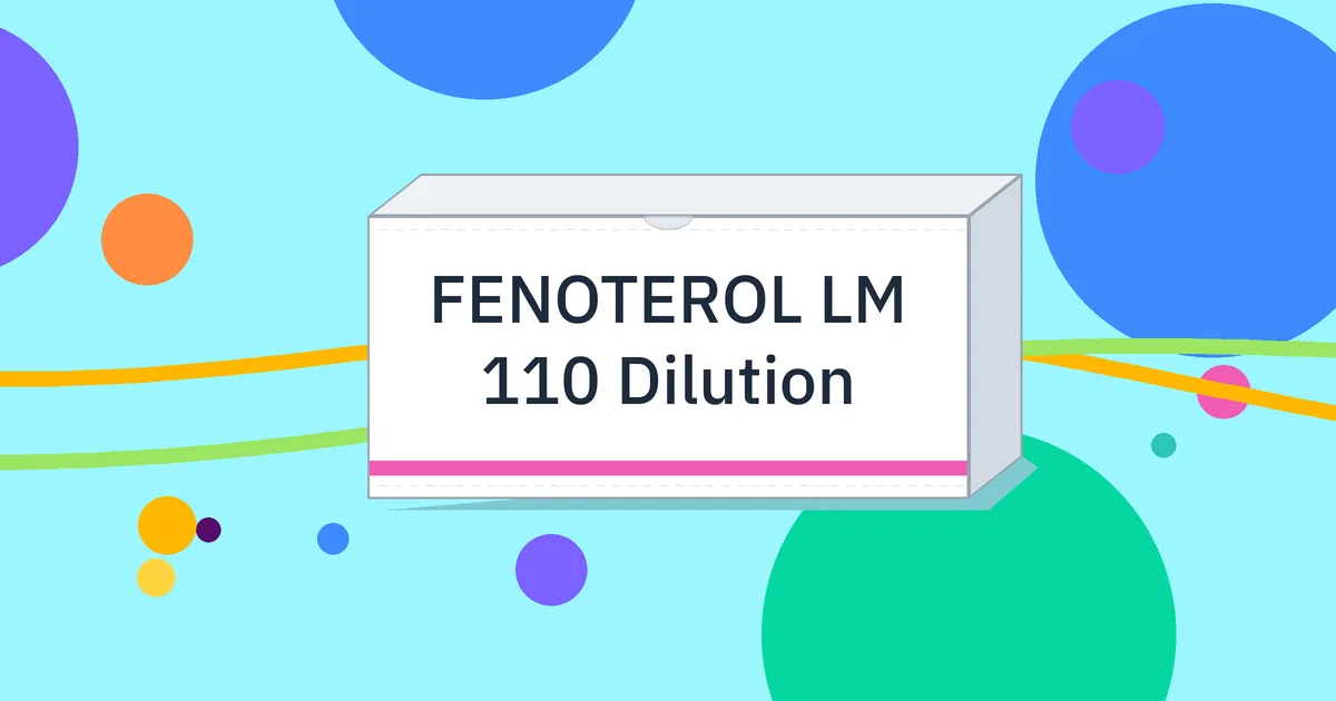 Symbolbild: Packung mit der Aufschrift FENOTEROL LM 110 Dilution (PZN 12847397) – Verfügbarkeit und Bezug in Apotheken in Frankfurt am Main