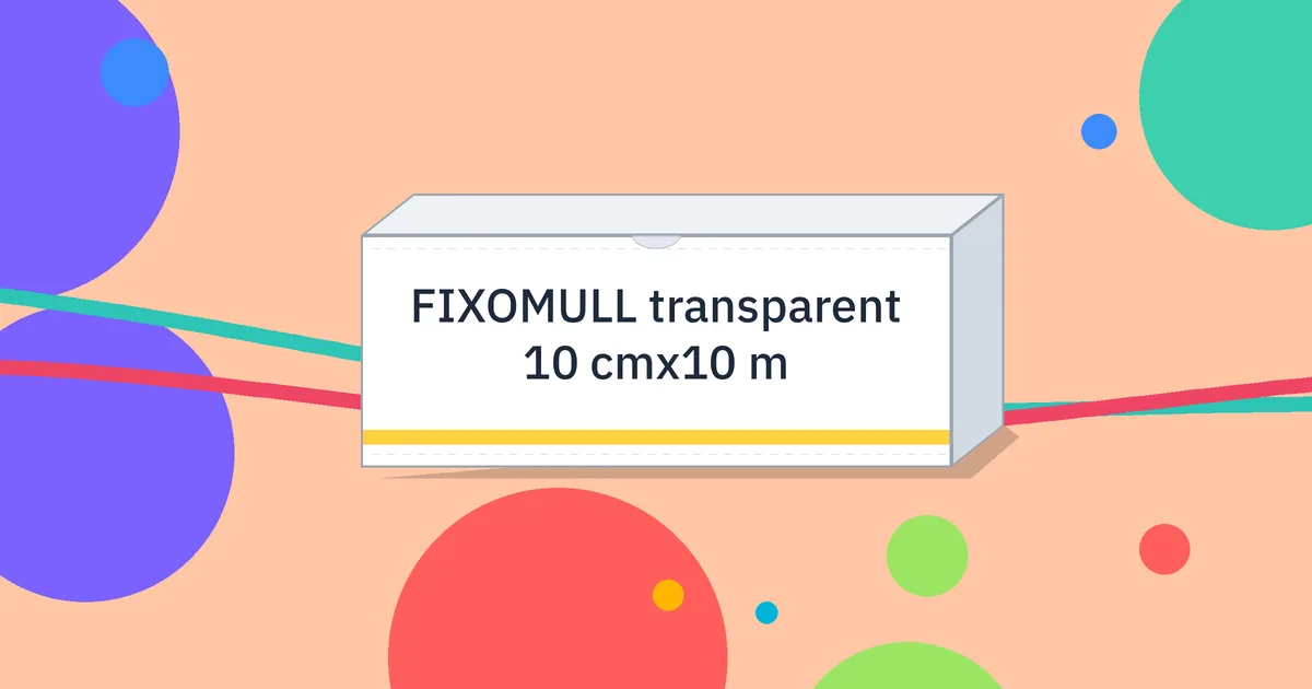 Symbolbild: Packung mit der Aufschrift FIXOMULL transparent 10 cmx10 m (PZN 15887003) – Verfügbarkeit und Bezug in Apotheken in Frankfurt am Main