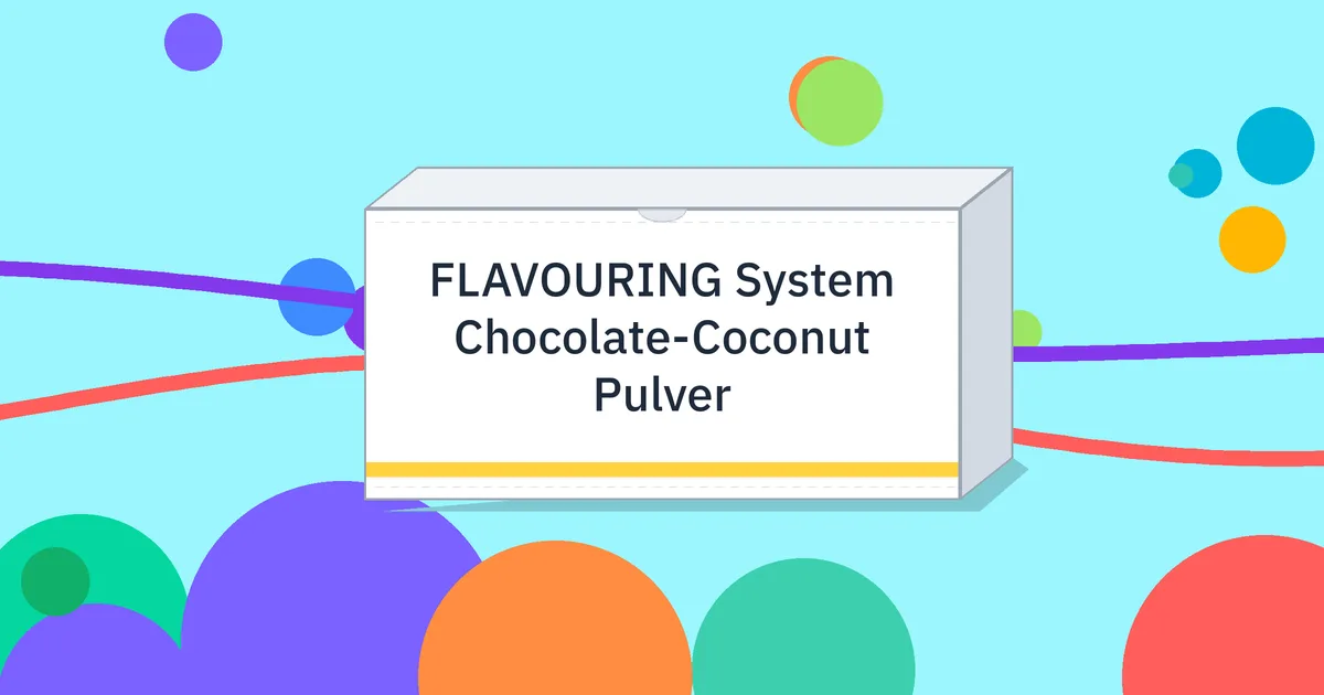 Symbolbild: Packung mit der Aufschrift FLAVOURING System Chocolate-Coconut Pulver (PZN 13235058) – Verfügbarkeit und Bezug in Apotheken in Frankfurt am Main