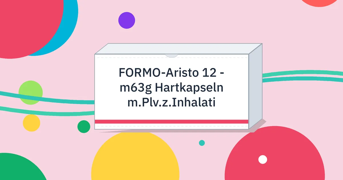 Symbolbild: Packung mit der Aufschrift FORMO-Aristo 12 -m63g Hartkapseln m.Plv.z.Inhalati (PZN 06835639) – Verfügbarkeit und Bezug in Apotheken in Frankfurt am Main