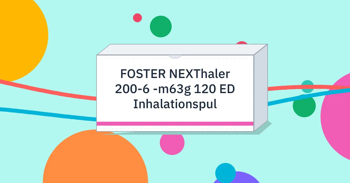Symbolbild: Packung mit der Aufschrift FOSTER NEXThaler 200-6 -m63g 120 ED Inhalationspul (PZN 18290553) – Verfügbarkeit und Bezug in Apotheken in Frankfurt am Main