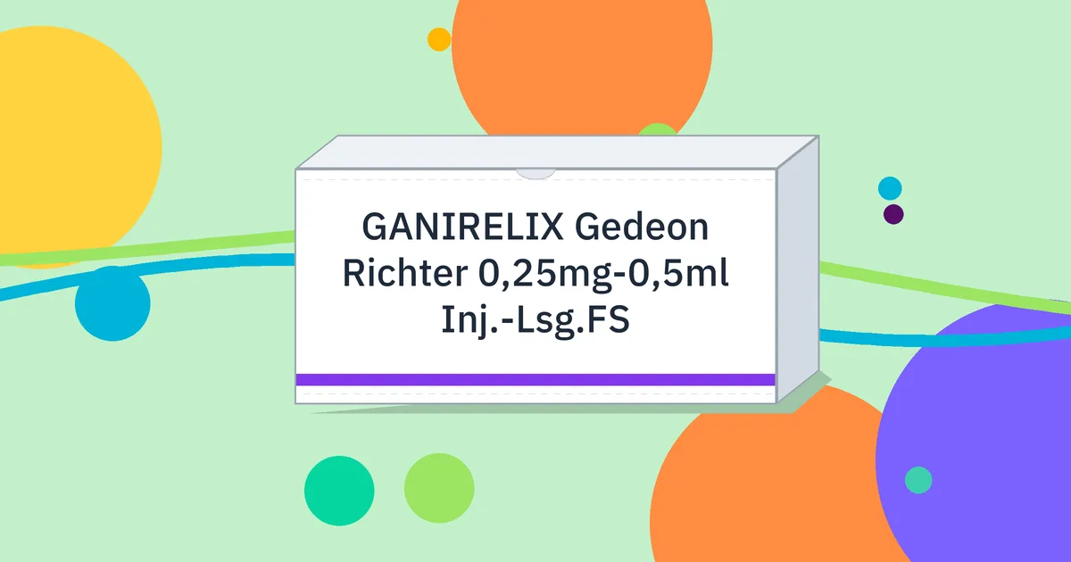 Symbolbild: Packung mit der Aufschrift GANIRELIX Gedeon Richter 0,25mg-0,5ml Inj.-Lsg.FS (PZN 18828567) – Verfügbarkeit und Bezug in Apotheken in Frankfurt am Main