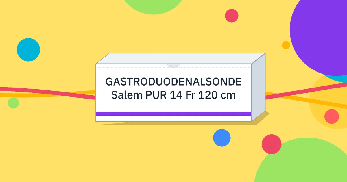 Symbolbild: Packung mit der Aufschrift GASTRODUODENALSONDE Salem PUR 14 Fr 120 cm (PZN 00978266) – Verfügbarkeit und Bezug in Apotheken in Frankfurt am Main