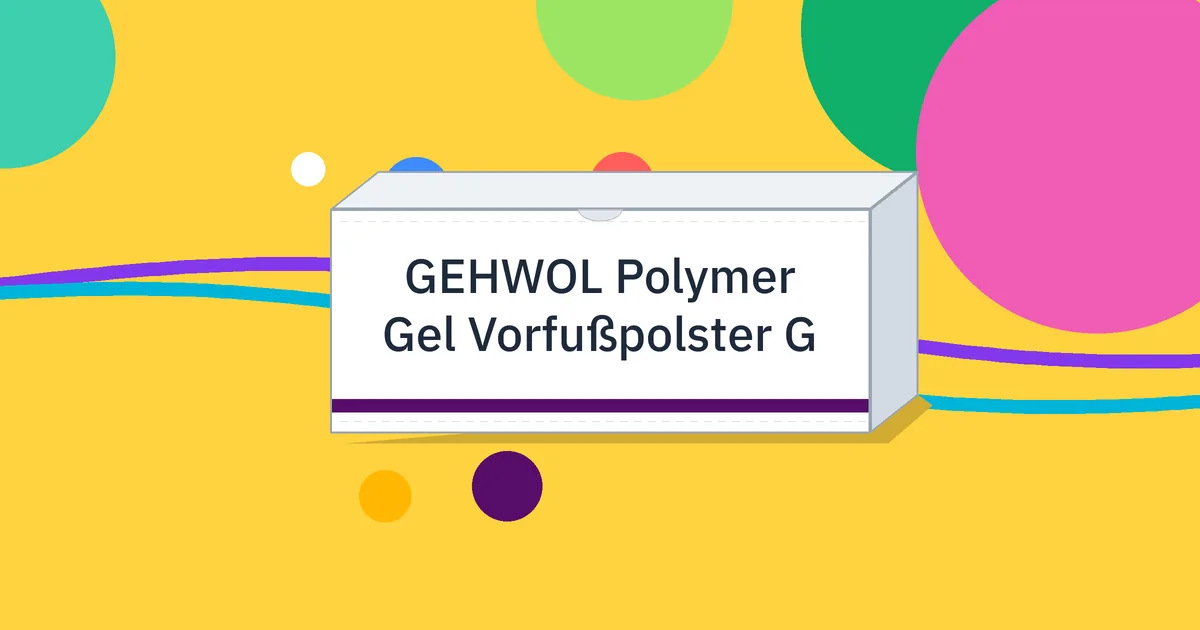 Symbolbild: Packung mit der Aufschrift GEHWOL Polymer Gel Vorfußpolster G (PZN 00802314) – Verfügbarkeit und Bezug in Apotheken in Frankfurt am Main