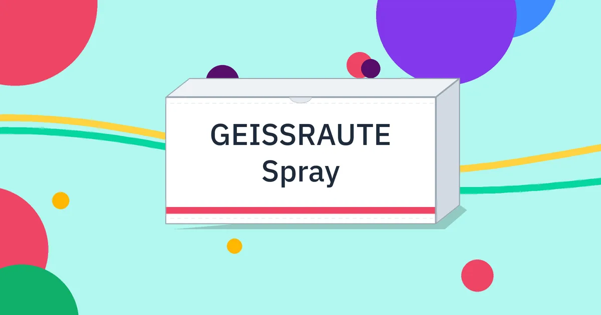 Symbolbild: Packung mit der Aufschrift GEISSRAUTE Spray (PZN 18431999) – Verfügbarkeit und Bezug in Apotheken in Frankfurt am Main