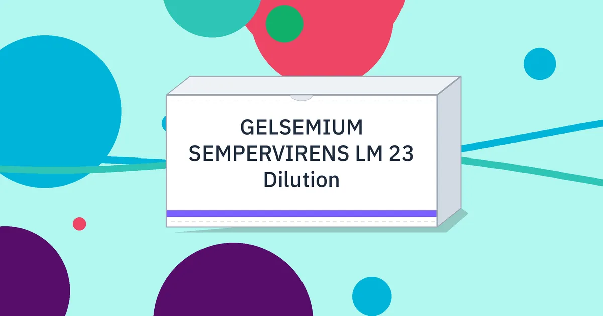 Symbolbild: Packung mit der Aufschrift GELSEMIUM SEMPERVIRENS LM 23 Dilution (PZN 12875867) – Verfügbarkeit und Bezug in Apotheken in Frankfurt am Main