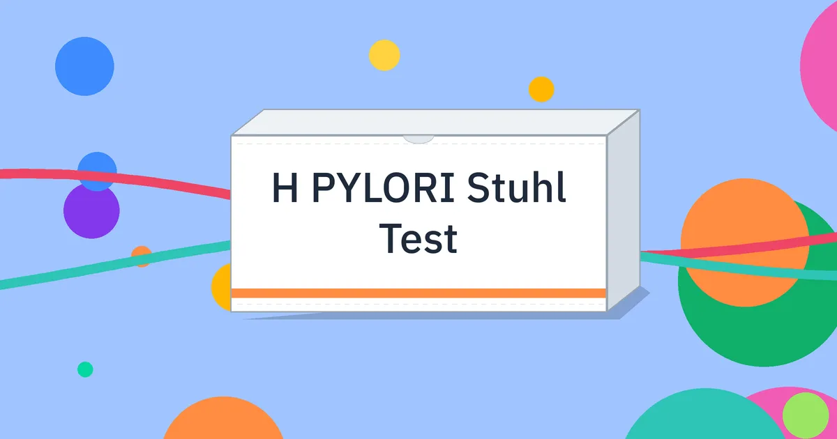 Symbolbild: Packung mit der Aufschrift H PYLORI Stuhl Test (PZN 00473968) – Verfügbarkeit und Bezug in Apotheken in Frankfurt am Main