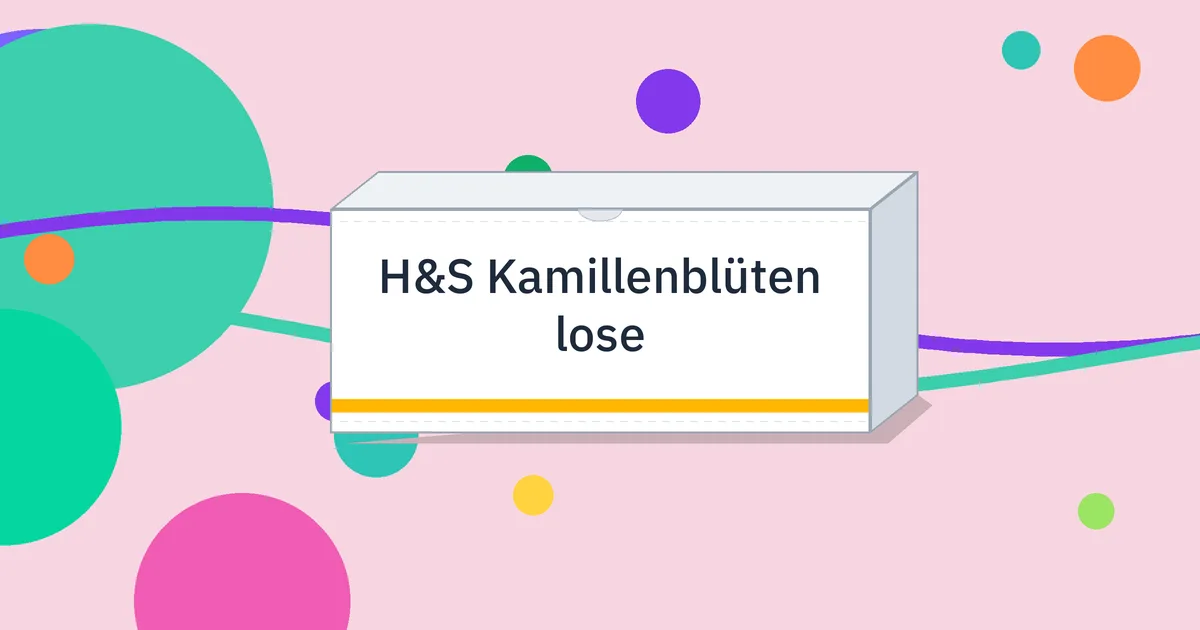 Symbolbild: Packung mit der Aufschrift H&S Kamillenblüten lose (PZN 10355253) – Verfügbarkeit und Bezug in Apotheken in Frankfurt am Main