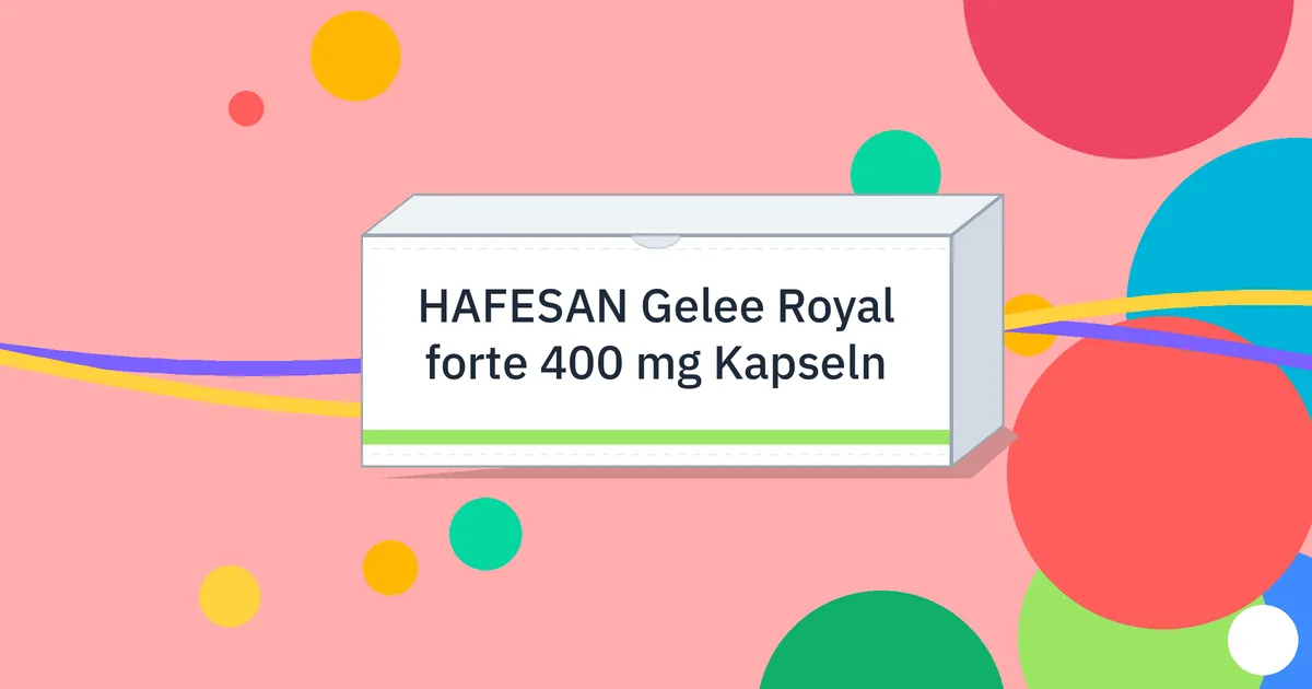 Symbolbild: Packung mit der Aufschrift HAFESAN Gelee Royal forte 400 mg Kapseln (PZN 09487512) – Verfügbarkeit und Bezug in Apotheken in Frankfurt am Main