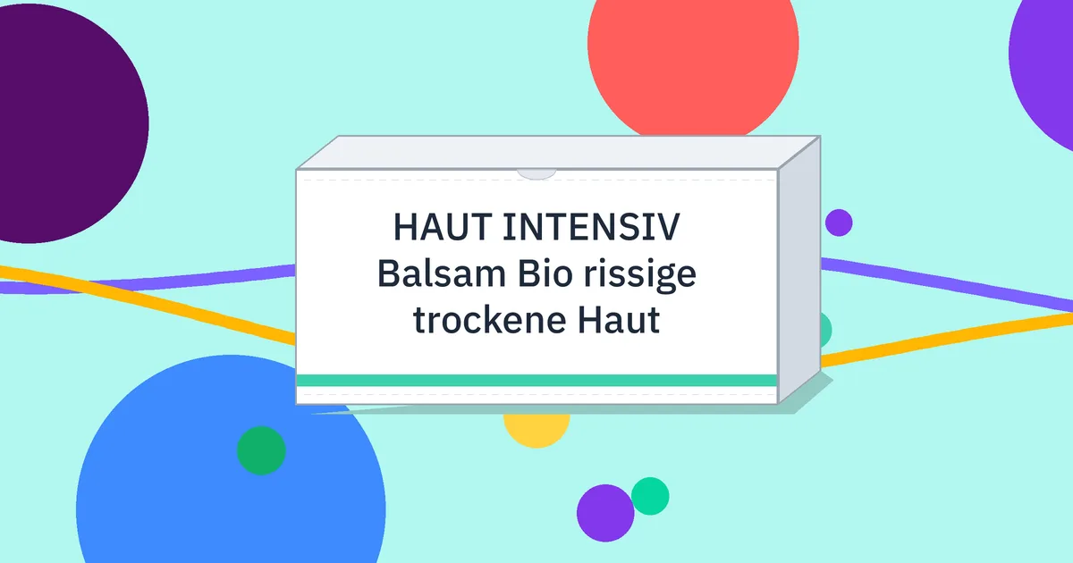Symbolbild: Packung mit der Aufschrift HAUT INTENSIV Balsam Bio rissige trockene Haut (PZN 19944844) – Verfügbarkeit und Bezug in Apotheken in Frankfurt am Main