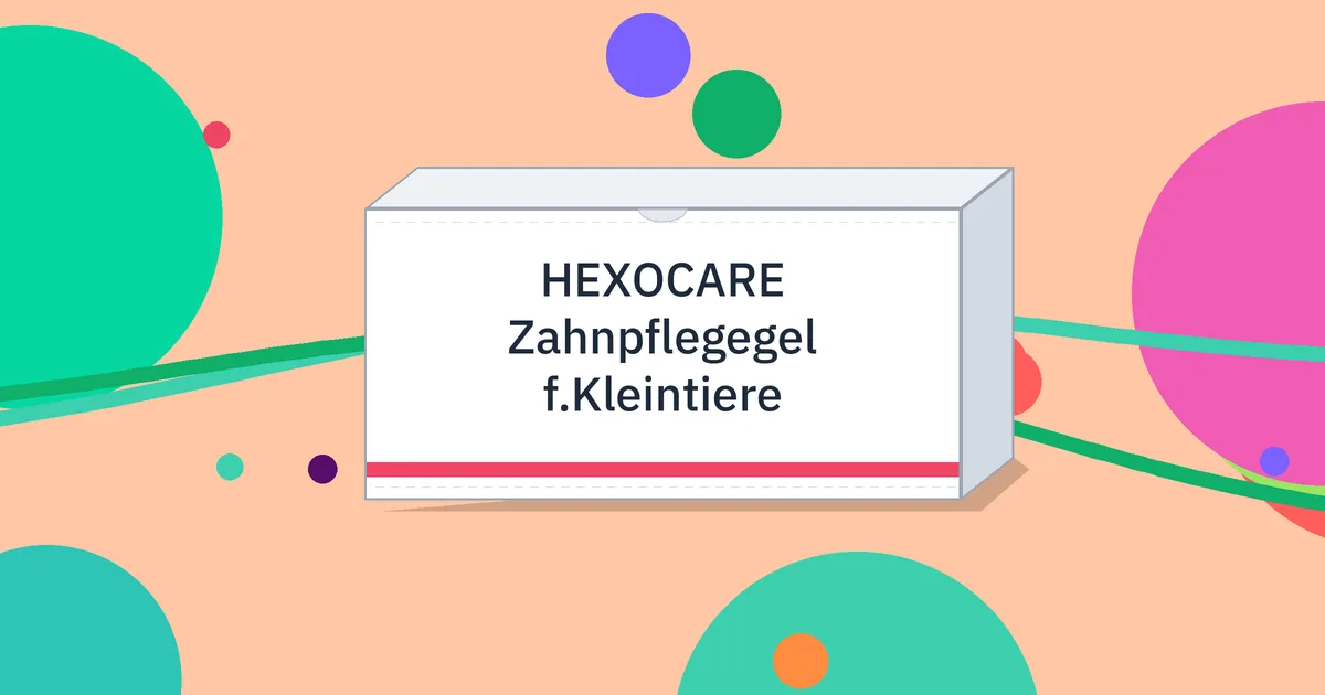 Symbolbild: Packung mit der Aufschrift HEXOCARE Zahnpflegegel f.Kleintiere (PZN 13501028) – Verfügbarkeit und Bezug in Apotheken in Frankfurt am Main