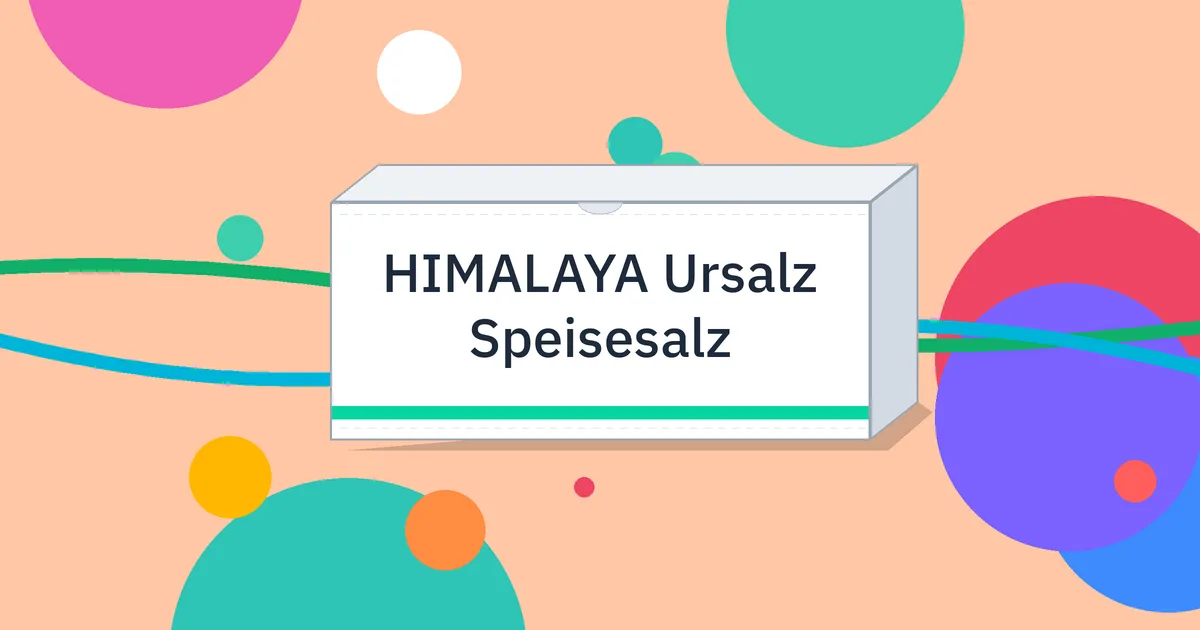Symbolbild: Packung mit der Aufschrift HIMALAYA Ursalz Speisesalz (PZN 06153360) – Verfügbarkeit und Bezug in Apotheken in Frankfurt am Main