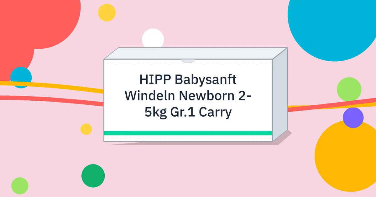 Symbolbild: Packung mit der Aufschrift HIPP Babysanft Windeln Newborn 2-5kg Gr.1 Carry (PZN 18075062) – Verfügbarkeit und Bezug in Apotheken in Frankfurt am Main