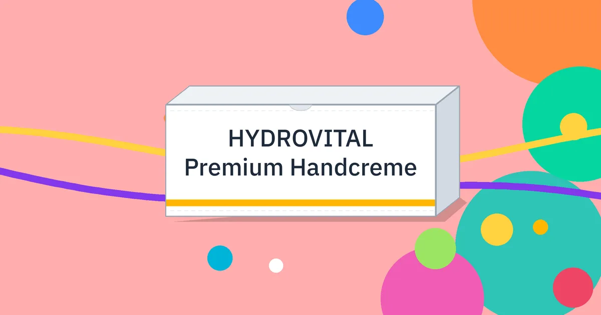 Symbolbild: Packung mit der Aufschrift HYDROVITAL Premium Handcreme (PZN 12552058) – Verfügbarkeit und Bezug in Apotheken in Frankfurt am Main
