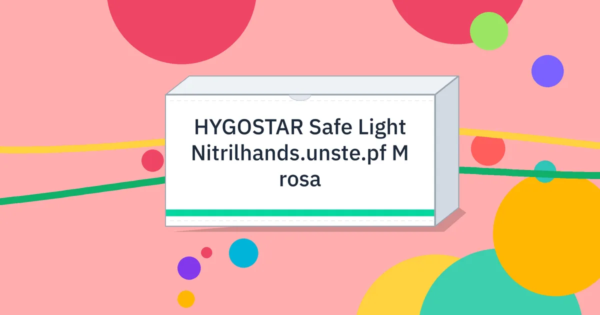 Symbolbild: Packung mit der Aufschrift HYGOSTAR Safe Light Nitrilhands.unste.pf M rosa (PZN 20775447) – Verfügbarkeit und Bezug in Apotheken in Frankfurt am Main