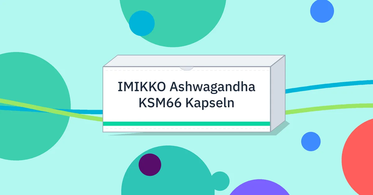 Symbolbild: Packung mit der Aufschrift IMIKKO Ashwagandha KSM66 Kapseln (PZN 20860354) – Verfügbarkeit und Bezug in Apotheken in Frankfurt am Main