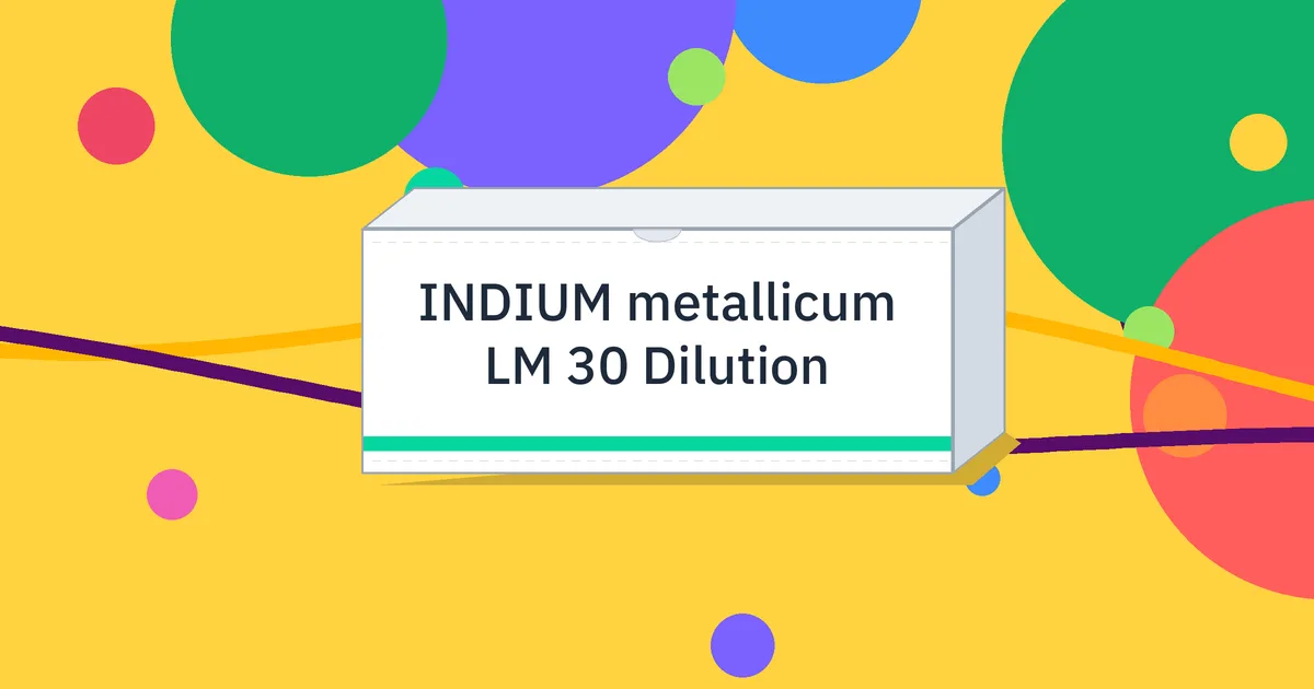 Symbolbild: Packung mit der Aufschrift INDIUM metallicum LM 30 Dilution (PZN 12912775) – Verfügbarkeit und Bezug in Apotheken in Frankfurt am Main