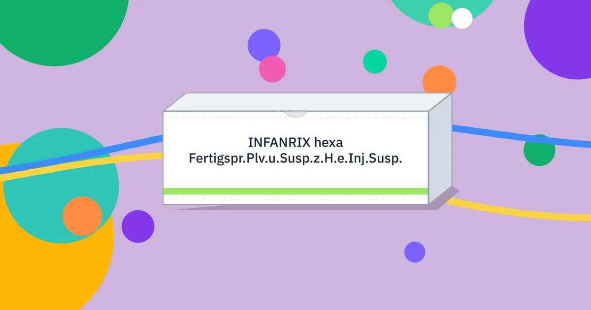 Symbolbild: Packung mit der Aufschrift INFANRIX hexa Fertigspr.Plv.u.Susp.z.H.e.Inj.Susp. (PZN 02512187) – Verfügbarkeit und Bezug in Apotheken in Frankfurt am Main
