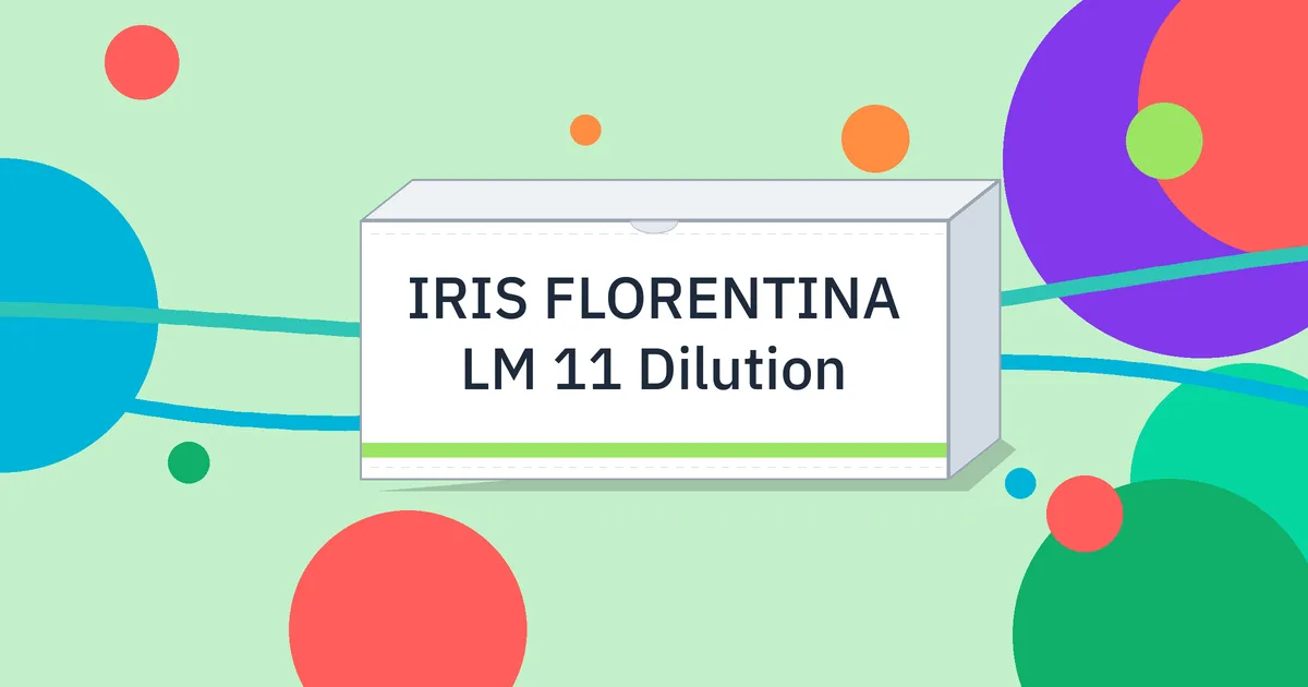 Symbolbild: Packung mit der Aufschrift IRIS FLORENTINA LM 11 Dilution (PZN 13560924) – Verfügbarkeit und Bezug in Apotheken in Frankfurt am Main