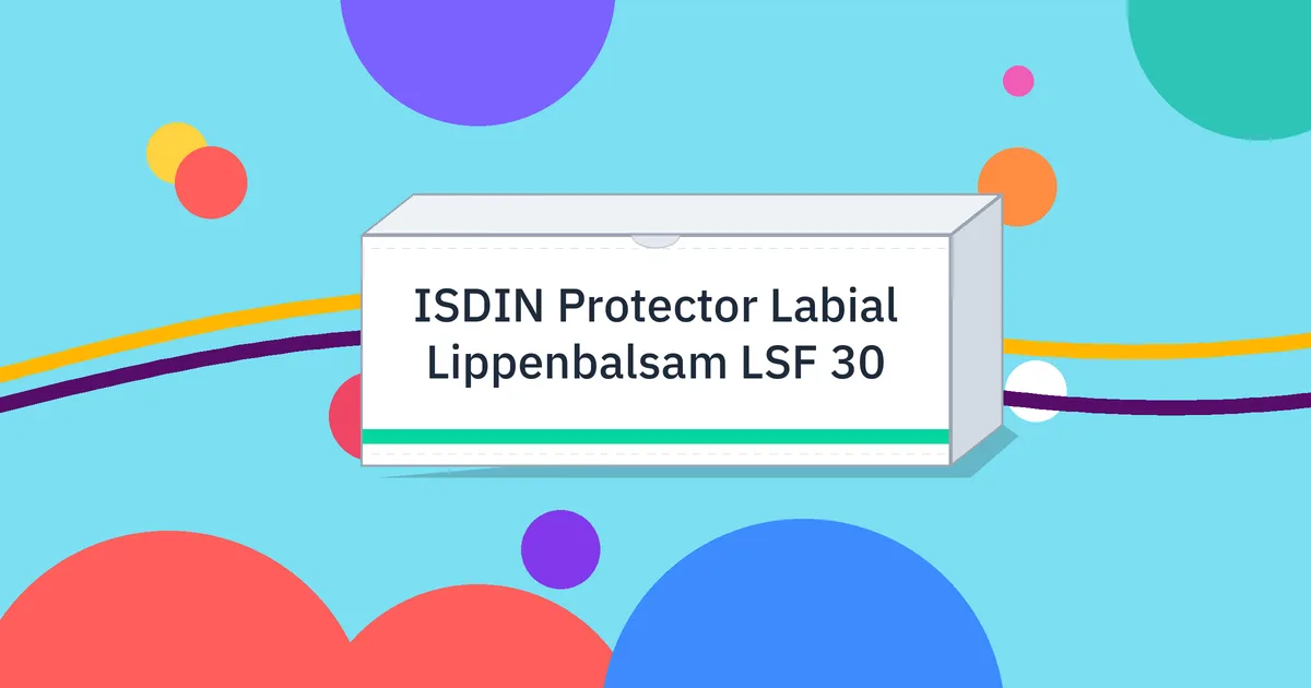 Symbolbild: Packung mit der Aufschrift ISDIN Protector Labial Lippenbalsam LSF 30 (PZN 18493374) – Verfügbarkeit und Bezug in Apotheken in Frankfurt am Main