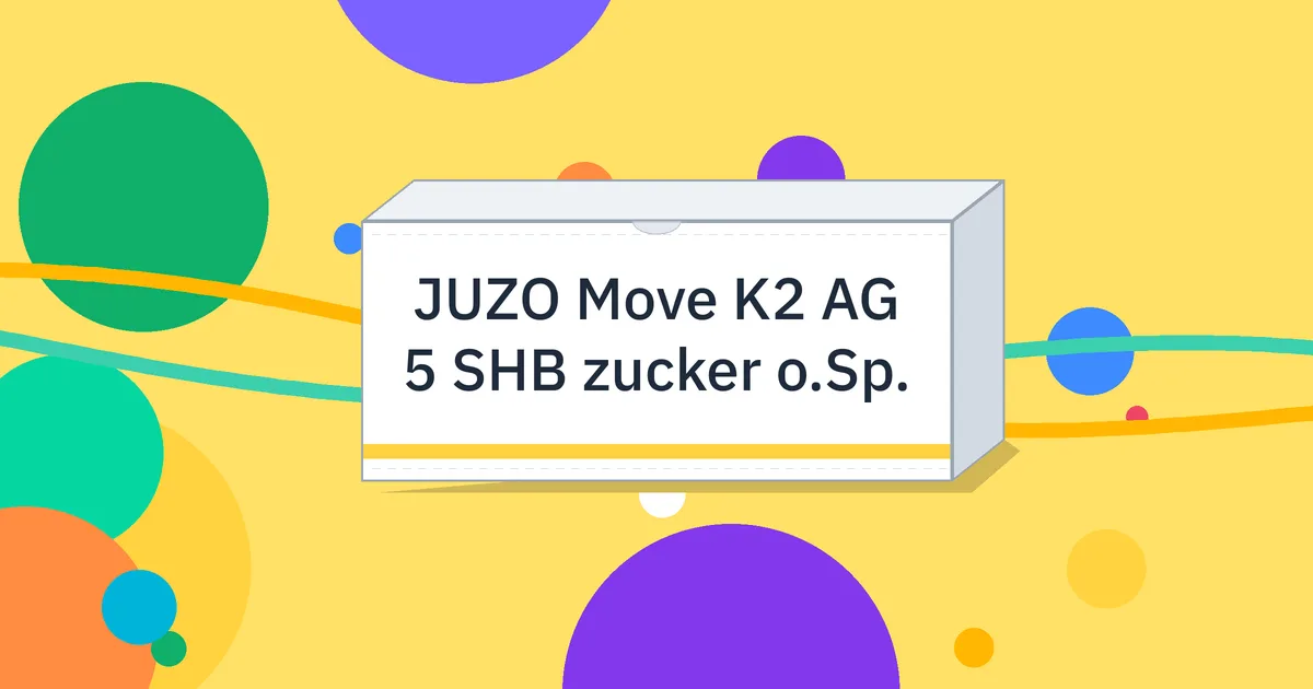 Symbolbild: Packung mit der Aufschrift JUZO Move K2 AG 5 SHB zucker o.Sp. (PZN 18525890) – Verfügbarkeit und Bezug in Apotheken in Frankfurt am Main