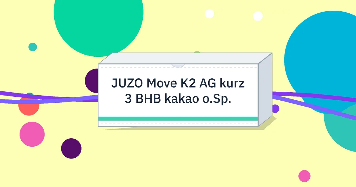 Symbolbild: Packung mit der Aufschrift JUZO Move K2 AG kurz 3 BHB kakao o.Sp. (PZN 18561839) – Verfügbarkeit und Bezug in Apotheken in Frankfurt am Main