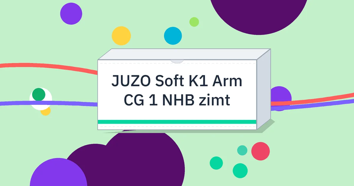 Symbolbild: Packung mit der Aufschrift JUZO Soft K1 Arm CG 1 NHB zimt (PZN 15506975) – Verfügbarkeit und Bezug in Apotheken in Frankfurt am Main