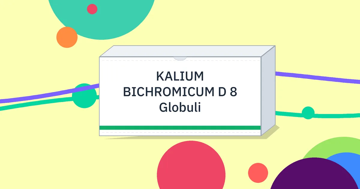 Symbolbild: Packung mit der Aufschrift KALIUM BICHROMICUM D 8 Globuli (PZN 07170946) – Verfügbarkeit und Bezug in Apotheken in Frankfurt am Main