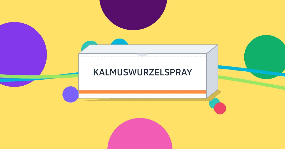 Symbolbild: Packung mit der Aufschrift KALMUSWURZELSPRAY (PZN 11712867) – Verfügbarkeit und Bezug in Apotheken in Frankfurt am Main