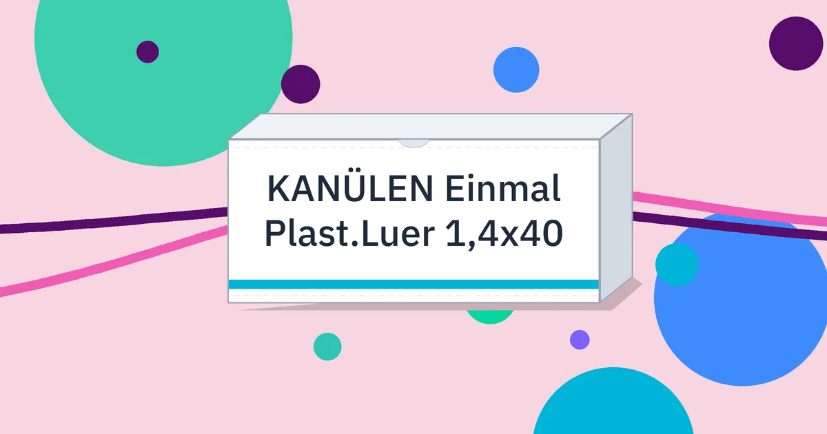 Symbolbild: Packung mit der Aufschrift KANÜLEN Einmal Plast.Luer 1,4x40 (PZN 02440631) – Verfügbarkeit und Bezug in Apotheken in Frankfurt am Main