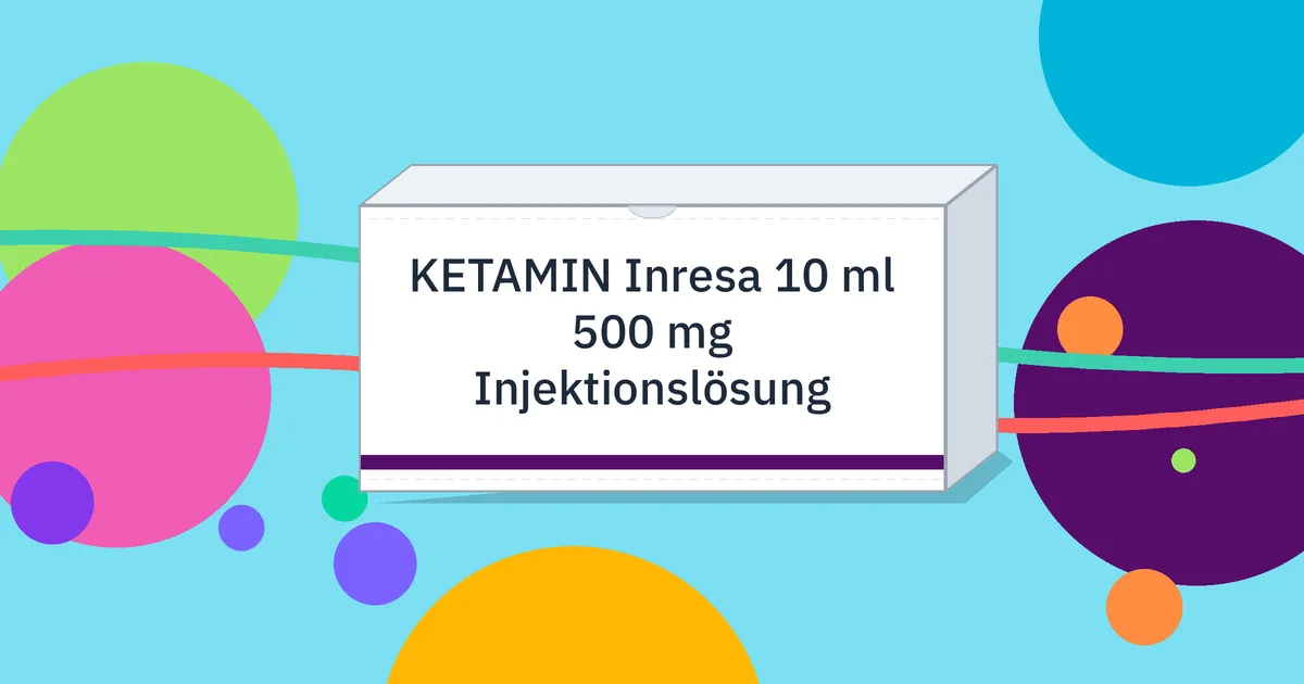 Symbolbild: Packung mit der Aufschrift KETAMIN Inresa 10 ml 500 mg Injektionslösung (PZN 04089014) – Verfügbarkeit und Bezug in Apotheken in Frankfurt am Main