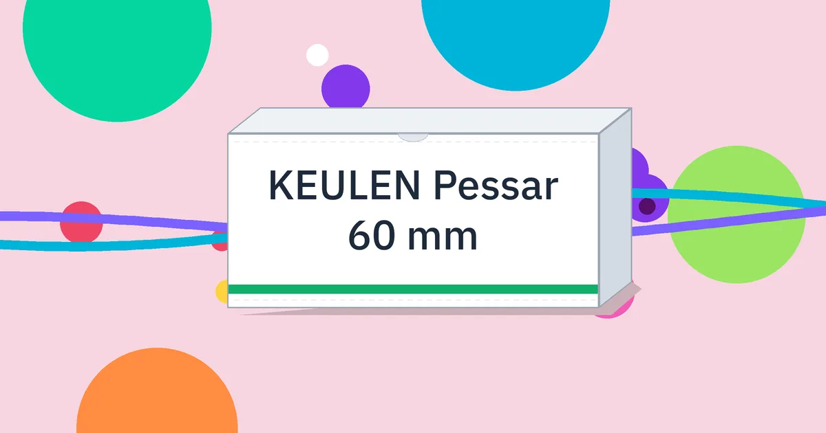 Symbolbild: Packung mit der Aufschrift KEULEN Pessar 60 mm (PZN 07275562) – Verfügbarkeit und Bezug in Apotheken in Frankfurt am Main