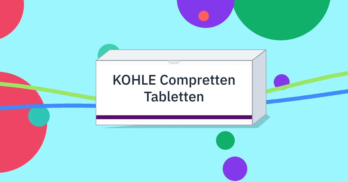 Symbolbild: Packung mit der Aufschrift KOHLE Compretten Tabletten (PZN 04420093) – Verfügbarkeit und Bezug in Apotheken in Frankfurt am Main