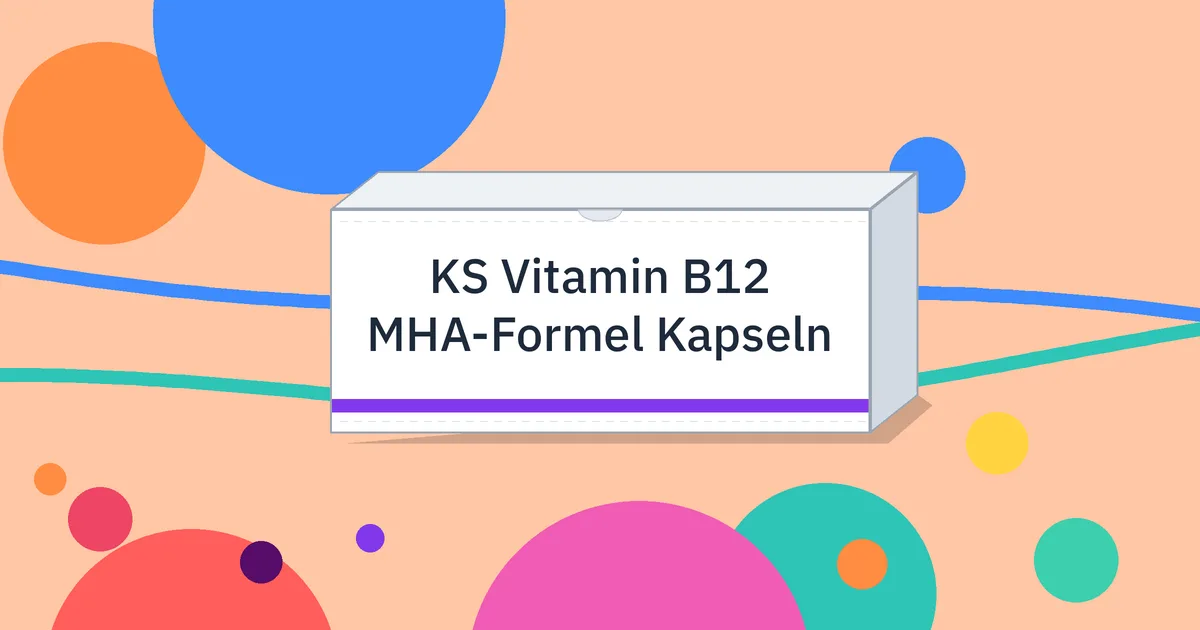 Symbolbild: Packung mit der Aufschrift KS Vitamin B12 MHA-Formel Kapseln (PZN 20583742) – Verfügbarkeit und Bezug in Apotheken in Frankfurt am Main