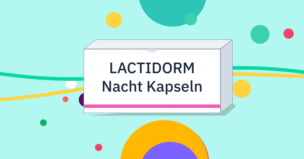 Symbolbild: Packung mit der Aufschrift LACTIDORM Nacht Kapseln (PZN 20371075) – Verfügbarkeit und Bezug in Apotheken in Frankfurt am Main