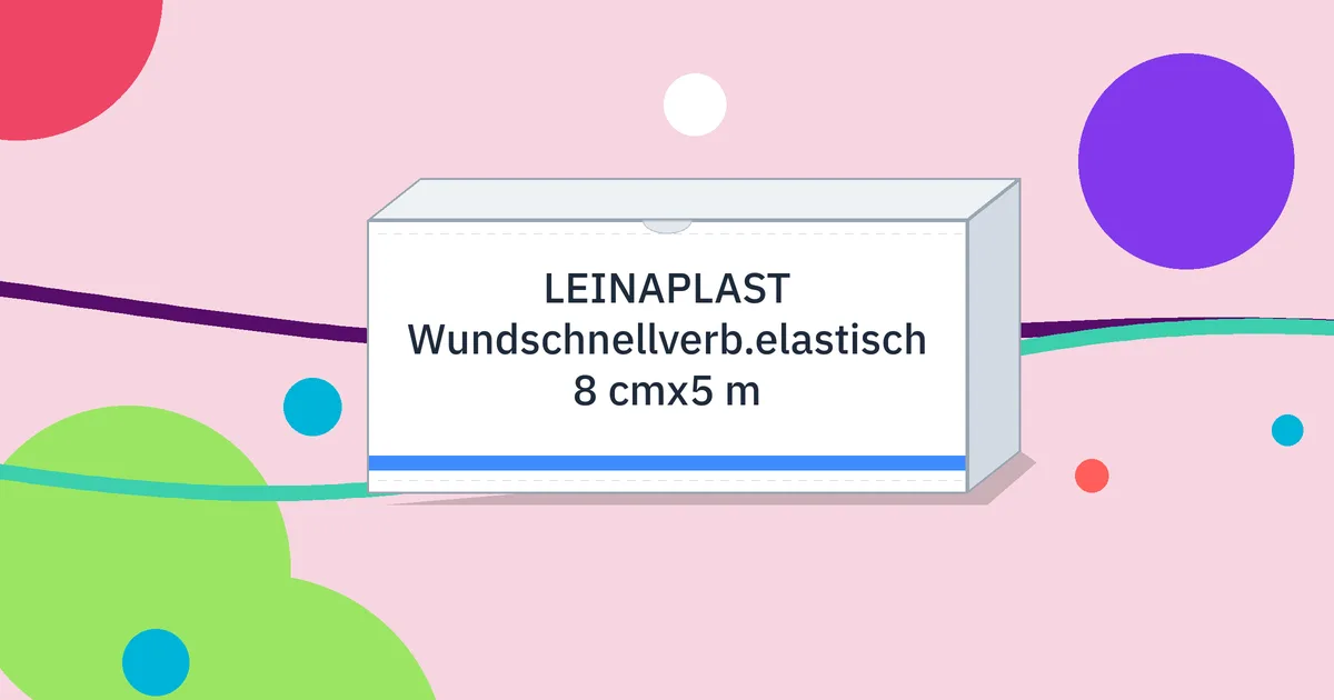 Symbolbild: Packung mit der Aufschrift LEINAPLAST Wundschnellverb.elastisch 8 cmx5 m (PZN 00971560) – Verfügbarkeit und Bezug in Apotheken in Frankfurt am Main