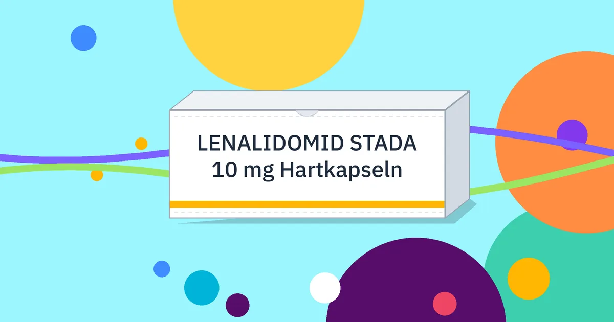 Symbolbild: Packung mit der Aufschrift LENALIDOMID STADA 10 mg Hartkapseln (PZN 17168241) – Verfügbarkeit und Bezug in Apotheken in Frankfurt am Main
