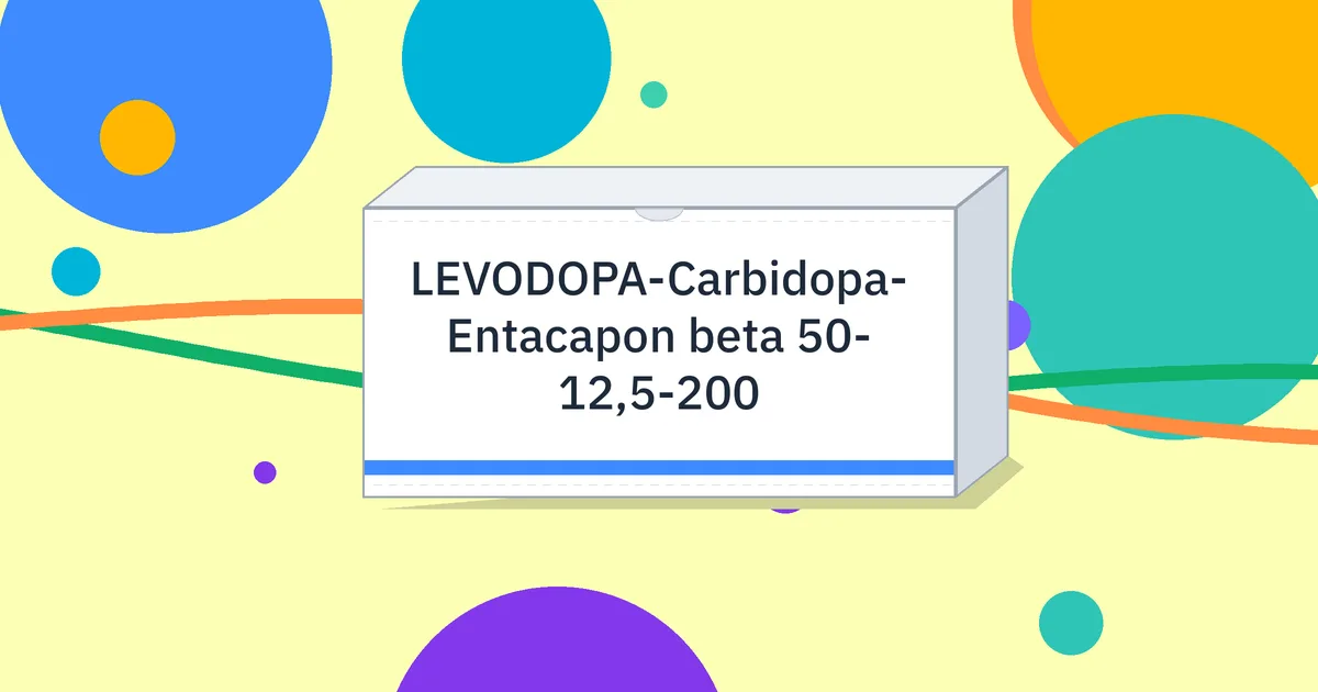 Symbolbild: Packung mit der Aufschrift LEVODOPA-Carbidopa-Entacapon beta 50-12,5-200 (PZN 10324212) – Verfügbarkeit und Bezug in Apotheken in Frankfurt am Main