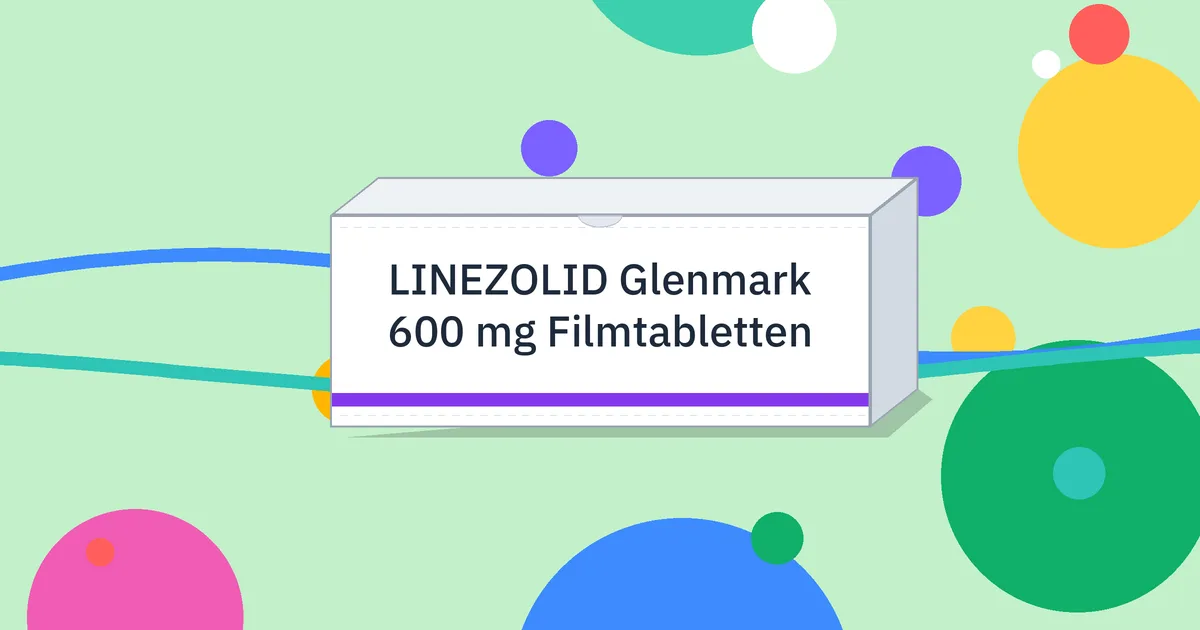 Symbolbild: Packung mit der Aufschrift LINEZOLID Glenmark 600 mg Filmtabletten (PZN 11240612) – Verfügbarkeit und Bezug in Apotheken in Frankfurt am Main