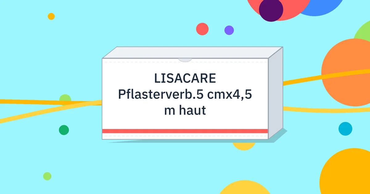 Symbolbild: Packung mit der Aufschrift LISACARE Pflasterverb.5 cmx4,5 m haut (PZN 17891919) – Verfügbarkeit und Bezug in Apotheken in Frankfurt am Main