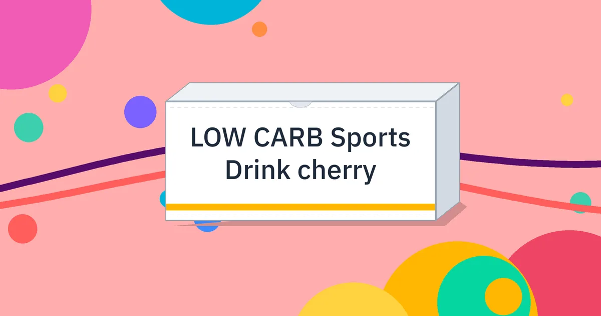 Symbolbild: Packung mit der Aufschrift LOW CARB Sports Drink cherry (PZN 07678231) – Verfügbarkeit und Bezug in Apotheken in Frankfurt am Main