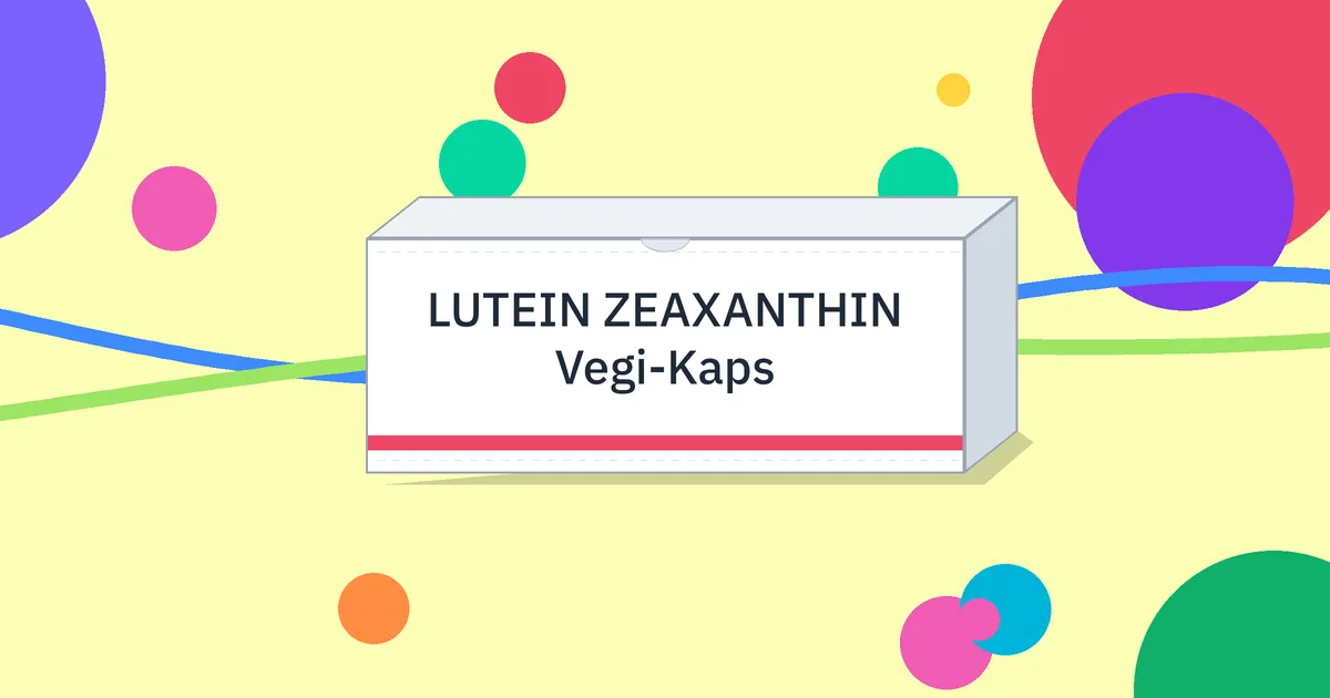 Symbolbild: Packung mit der Aufschrift LUTEIN ZEAXANTHIN Vegi-Kaps (PZN 05992673) – Verfügbarkeit und Bezug in Apotheken in Frankfurt am Main