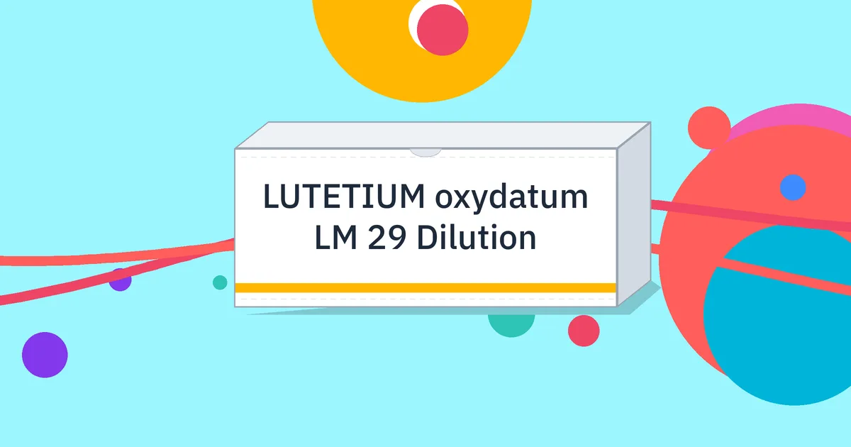 Symbolbild: Packung mit der Aufschrift LUTETIUM oxydatum LM 29 Dilution (PZN 12935003) – Verfügbarkeit und Bezug in Apotheken in Frankfurt am Main