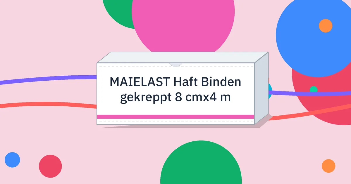 Symbolbild: Packung mit der Aufschrift MAIELAST Haft Binden gekreppt 8 cmx4 m (PZN 02597723) – Verfügbarkeit und Bezug in Apotheken in Frankfurt am Main