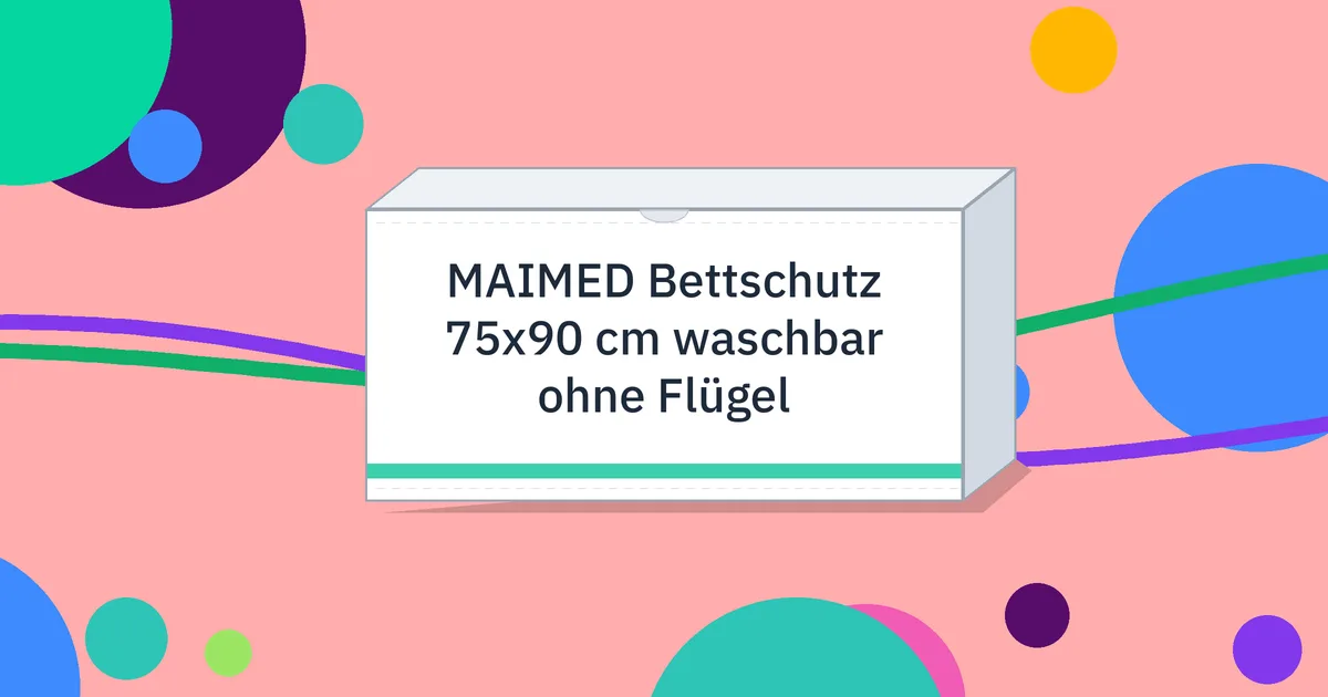 Symbolbild: Packung mit der Aufschrift MAIMED Bettschutz 75x90 cm waschbar ohne Flügel (PZN 19688134) – Verfügbarkeit und Bezug in Apotheken in Frankfurt am Main