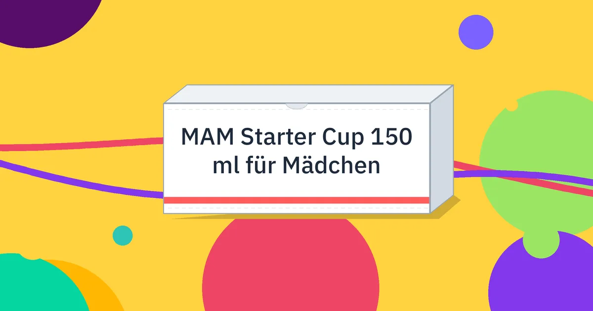 Symbolbild: Packung mit der Aufschrift MAM Starter Cup 150 ml für Mädchen (PZN 12670800) – Verfügbarkeit und Bezug in Apotheken in Frankfurt am Main